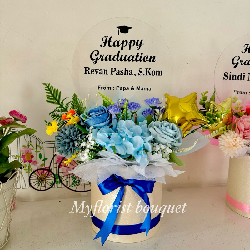 Jual [Terima Dadakan] Bunga Papan Akrilik Custom | Buket Bunga Acrylic ...