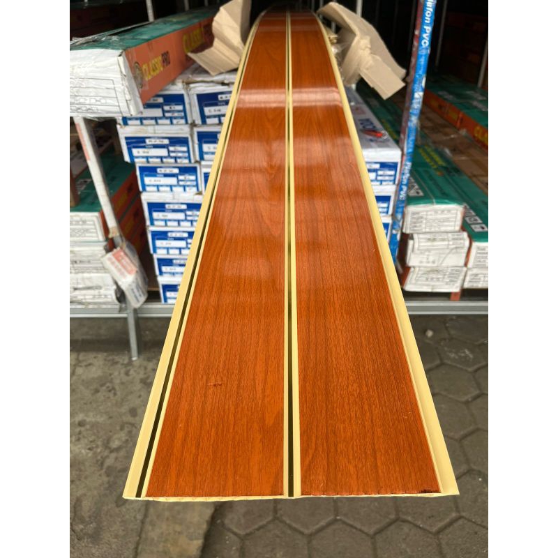 Jual Plafon PVC coklat nat gold glossy PG 019 CNG | Shopee Indonesia