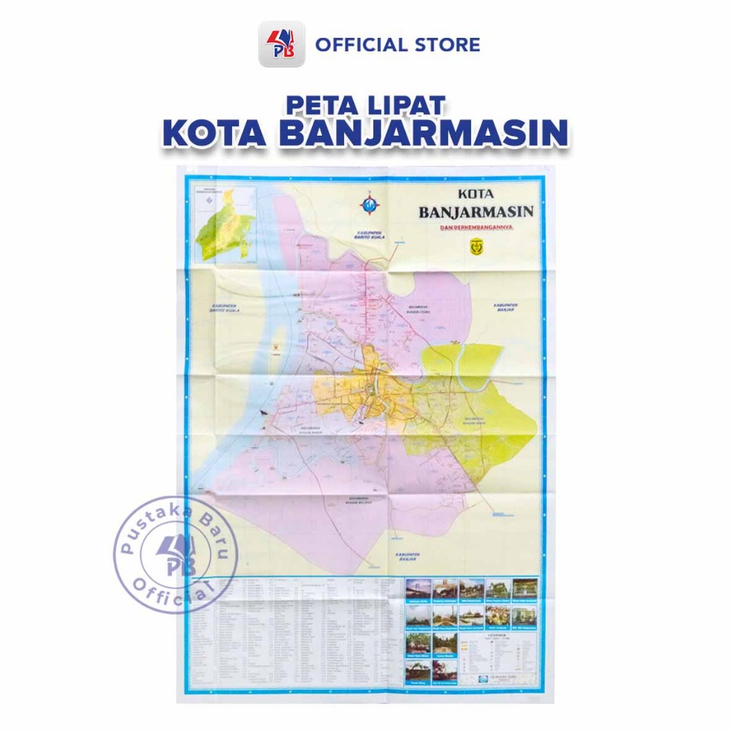 Jual Peta Kota Banjarmasin / Peta Lipat Lembaran Kota Banjarmasin / Mas Surya - BB | Shopee ...