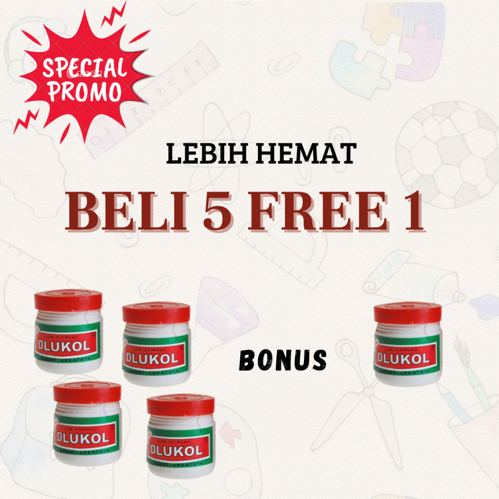 Jual LEBIH CUAN BELI 5 +1 LEM DLUKOL TANGGUNG (PROMO) | Shopee Indonesia