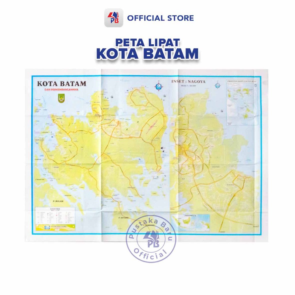 Jual Peta Kota Batam / Peta Lipat Lembaran Kota Batam / Mas Surya - BB | Shopee Indonesia