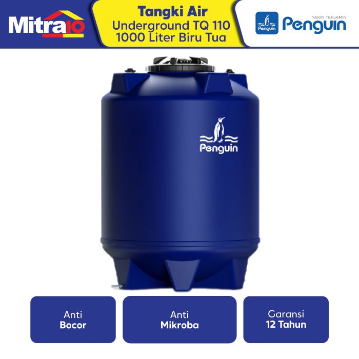 Jual Penguin Tangki Air Underground TQ 110 1000 Liter Biru Tua | Shopee ...