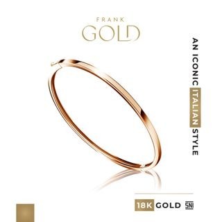 Jual Frank & co. Frank Gold Geometric Solid Bangle 4 - yellow gold ...