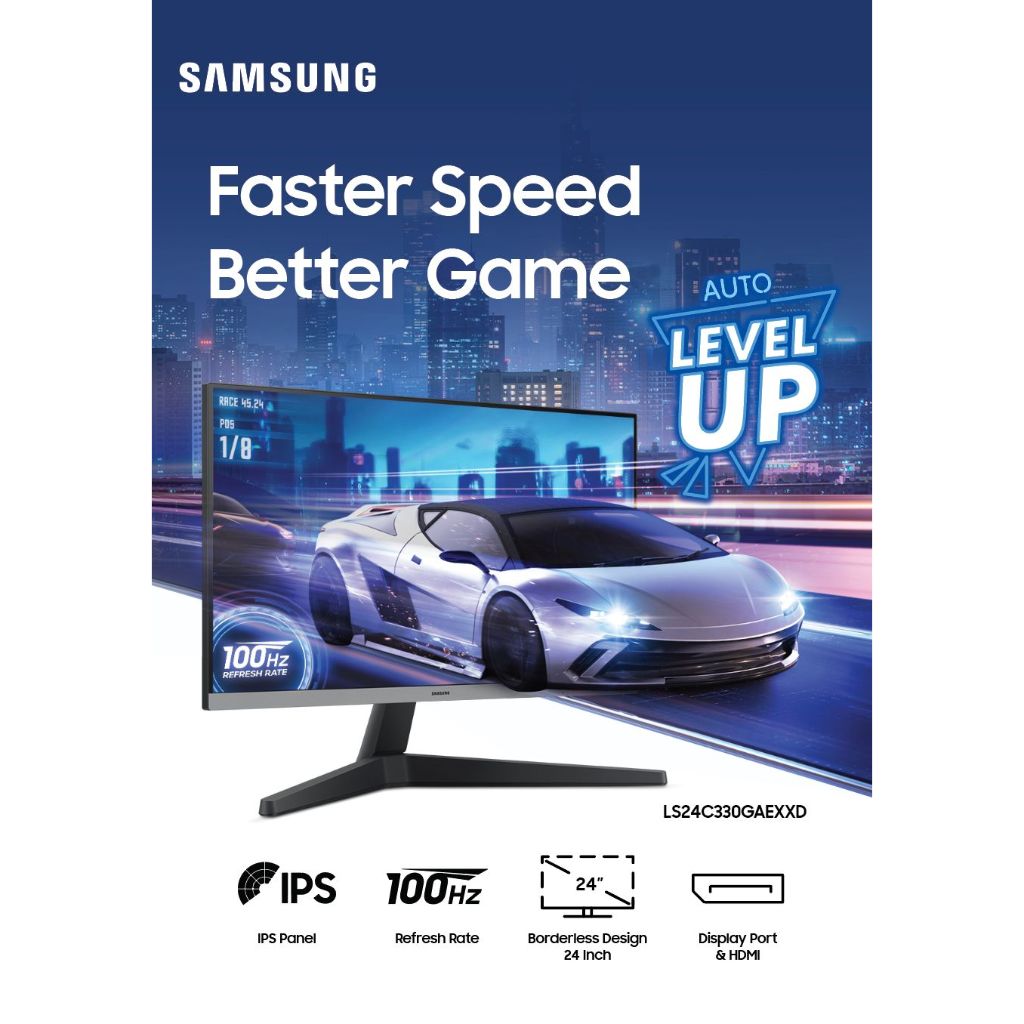 Jual Monitor LED SAMSUNG S33GC S24C330 24" IPS 1080p FHD 100Hz HDMI DP ...