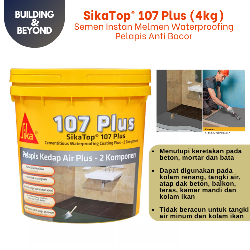 Jual SIKA - SIKA TOP 107 PLUS KOMPONEN AB WATERPROOFING PELAPIS ANTI BOCOR SEMEN MELMEN DAK ...