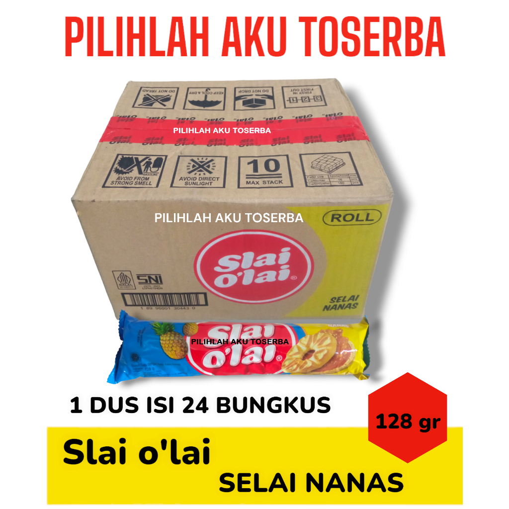 Jual Biskuit Roma Slai O'lai Pineapple Roll / Slai Olai Nanas Roll 128 ...