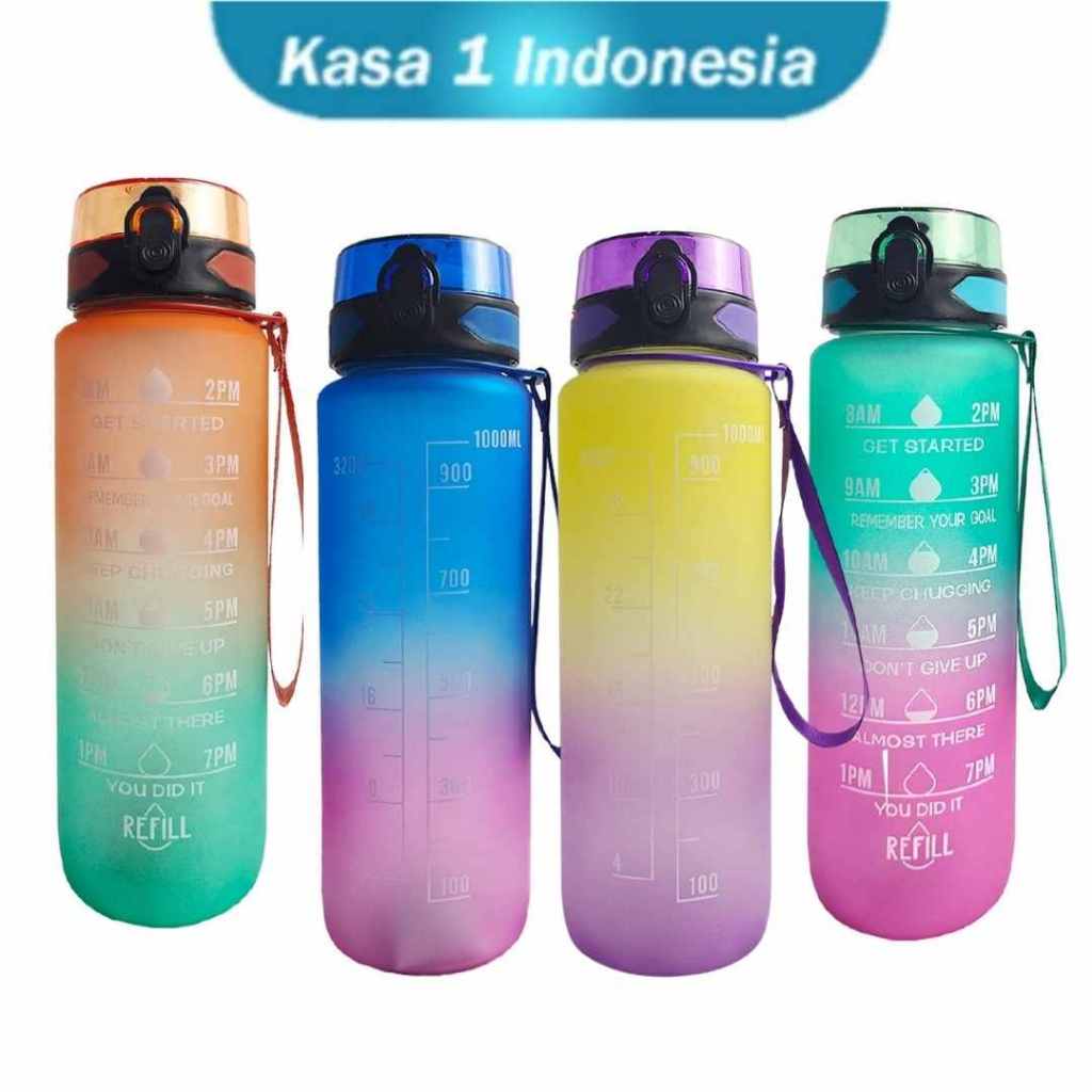 Jual Botol Minum Thumbler Aesthetic ukuran 1 Liter FREE STIKER | Shopee ...