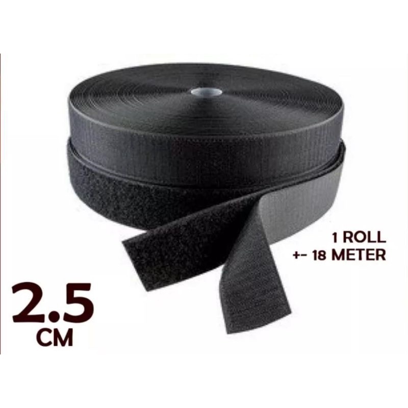 Jual PEREKAT VELCRO / MAGIC TAPE KASAR & HALUS 1 INCH / 2,5 CM PANJANG 18 METER | Shopee Indonesia