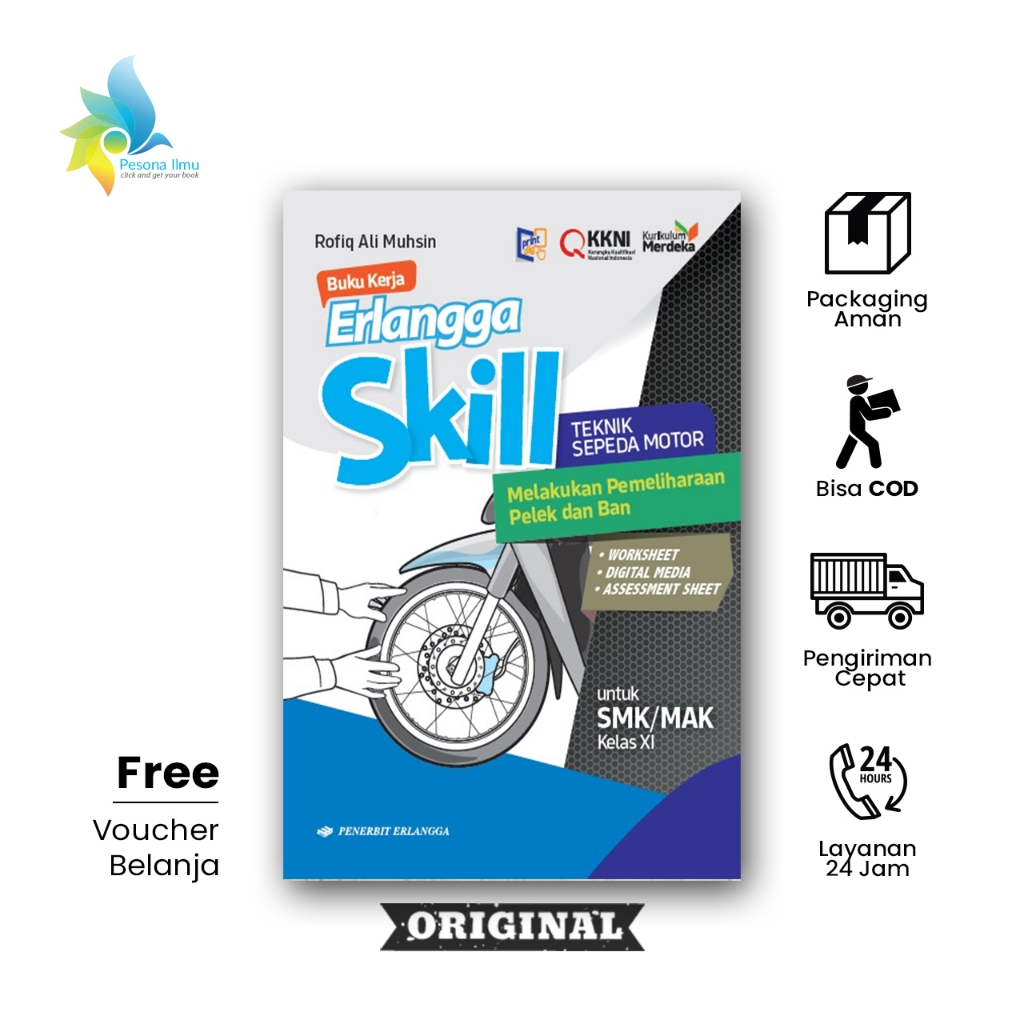 Jual Buku Erlangga Skill Teknik Sepeda Motor SMK/MAK kelas XI/11, Kurikulum Merdeka - Penerbit ...