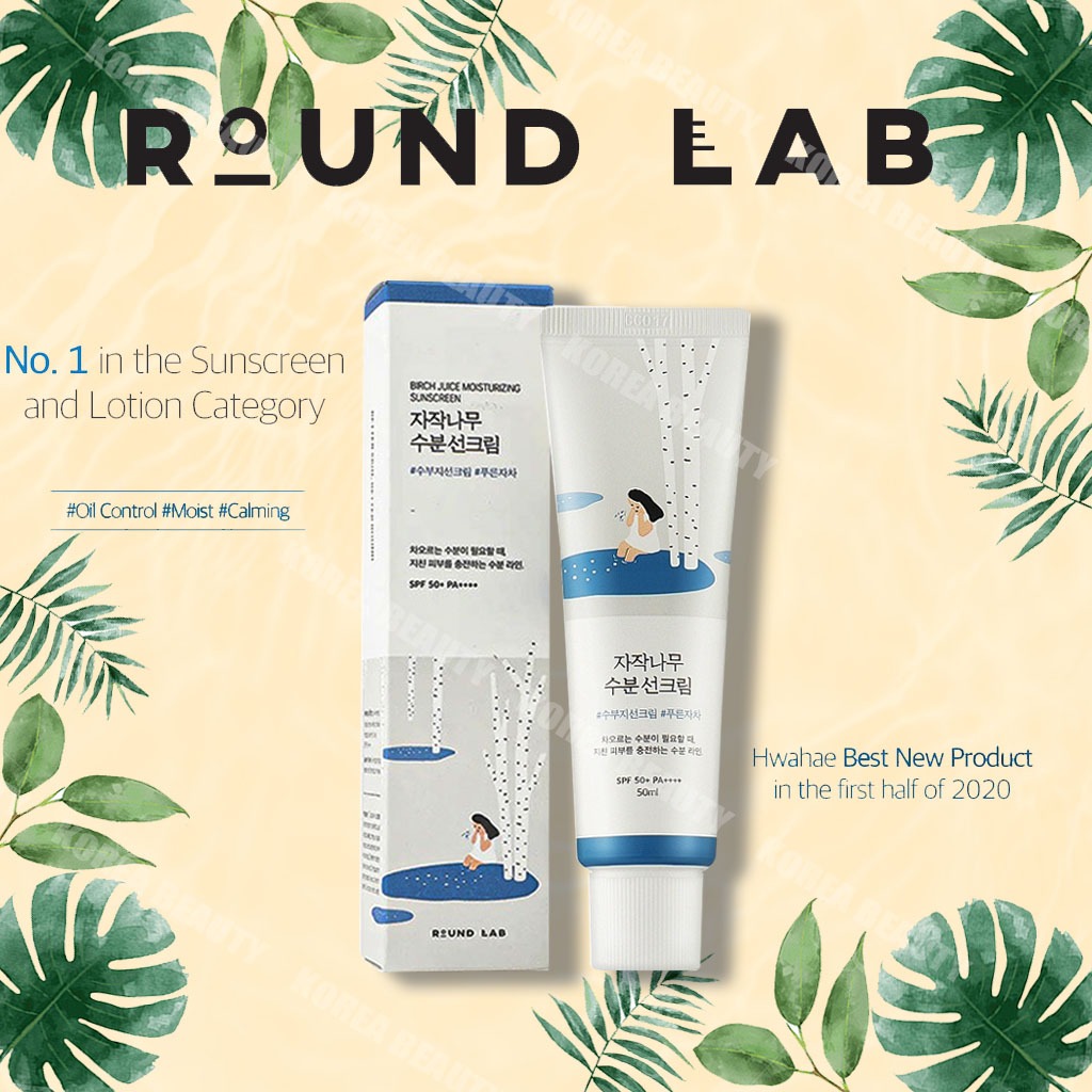 Jual ROUND LAB Birch Juice Moisturizing Sunscreen SPF 50+ PA++++50ml | Shopee Indonesia