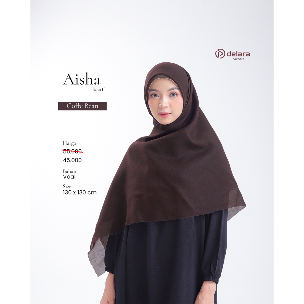 Jual Delara Outfit - Scarf Polos Aisha Hijab Segi Empat Hijab Polos Jilbab Voal Polos Ukuran ...