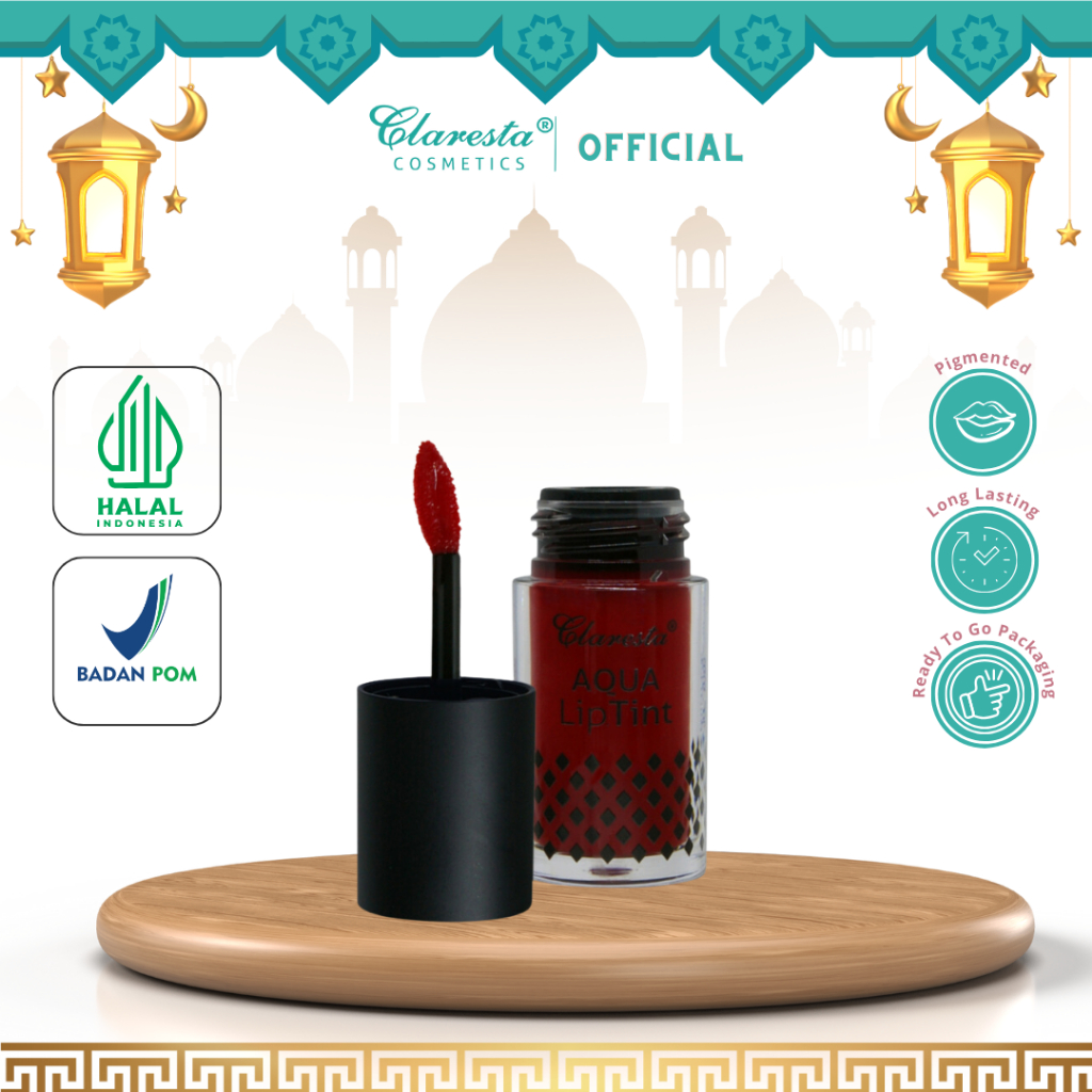 Jual Claresta Aqua Liptint Red Velvet | Shopee Indonesia