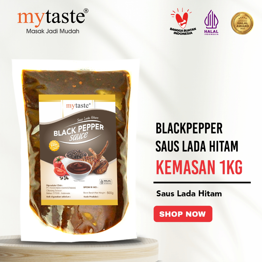 Jual My Taste Blackpepper Sauce / saus lada hitam 1KG | Shopee Indonesia
