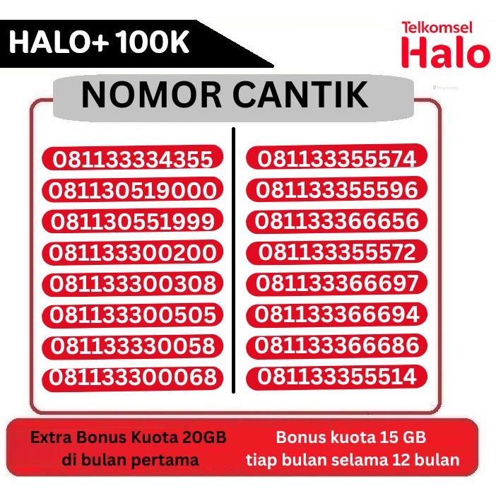 Jual PERDANA CANTIK / KARTU HALO / NOMOR CANTIK / NOMOR 10 DIGIT / NOMOR TELKOMSEL CANTIK ...