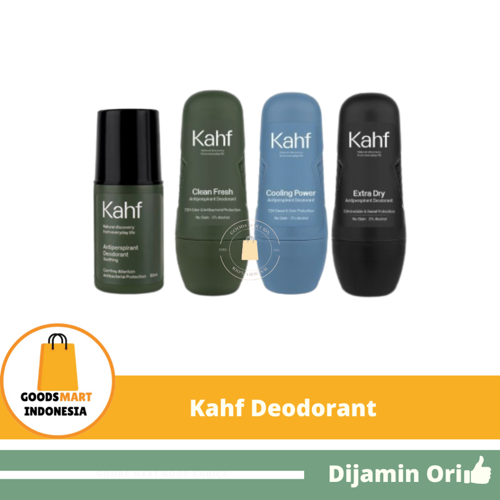 Jual Kahf Antiperspirant Deodorant Roll On 45ml | Kahf Soothing Antiperspirant Deodorant 50ml ...