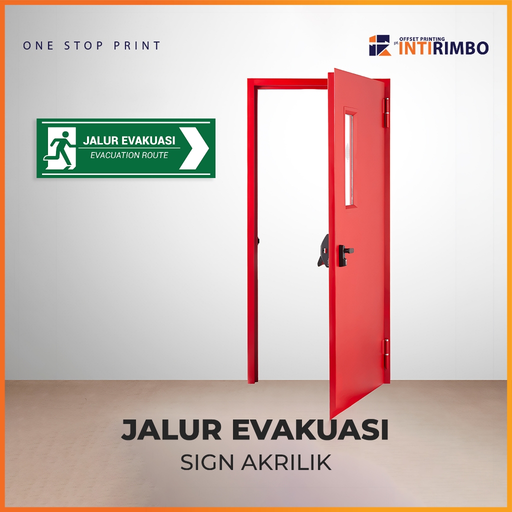 Jual INTIRIMBO SIGN JALUR EVAKUASI / TANGGA DARURAT / EMERGENCY EXIT ...