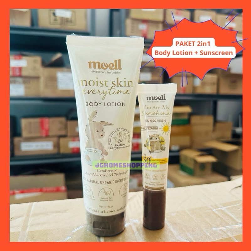 Jual Moell Sunscreen Anak spf 50+ PA dan body lotion bayi Protection ...