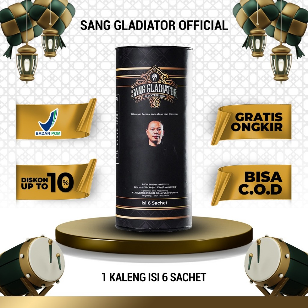 Jual Sang Gladiator by Vicky Prasetyo Kopi Pilihan Pria - Halal & Bpom ...