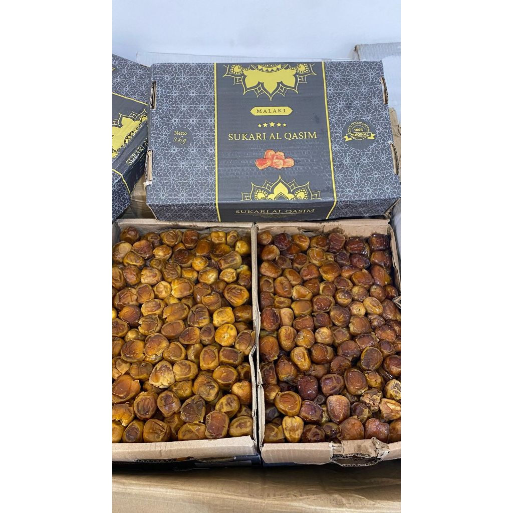 Jual Kurma Sukkari 1 dus 3kg karton sukari basah premium 100% asli ...