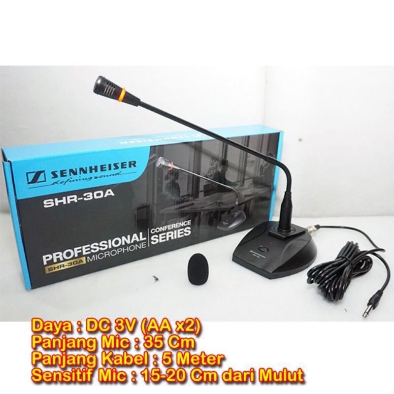 Jual Mic Meja / mic podium condensor sennheiser SHR-30A | Shopee Indonesia