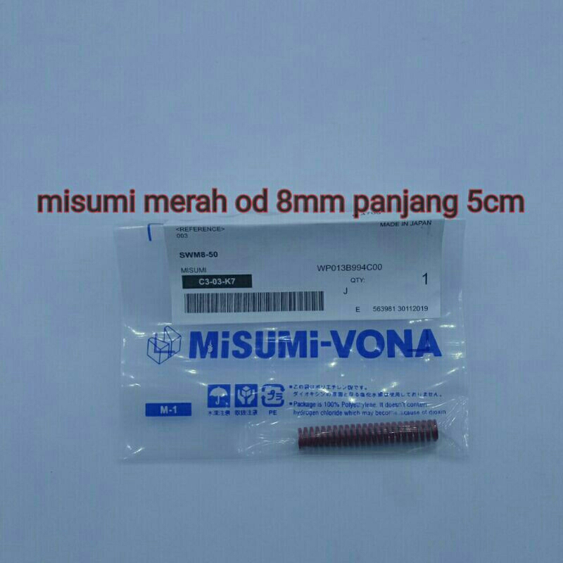 Jual per misumi merah 8 - 50 original jepang / per misumi merah / per ...
