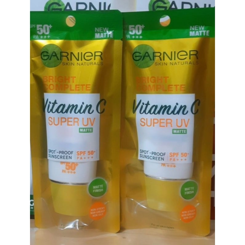 Jual GARNIER SUNSCREEN BRIGHTCOMPLETE MATTE FINISH DAN NATURAL FINISH ...