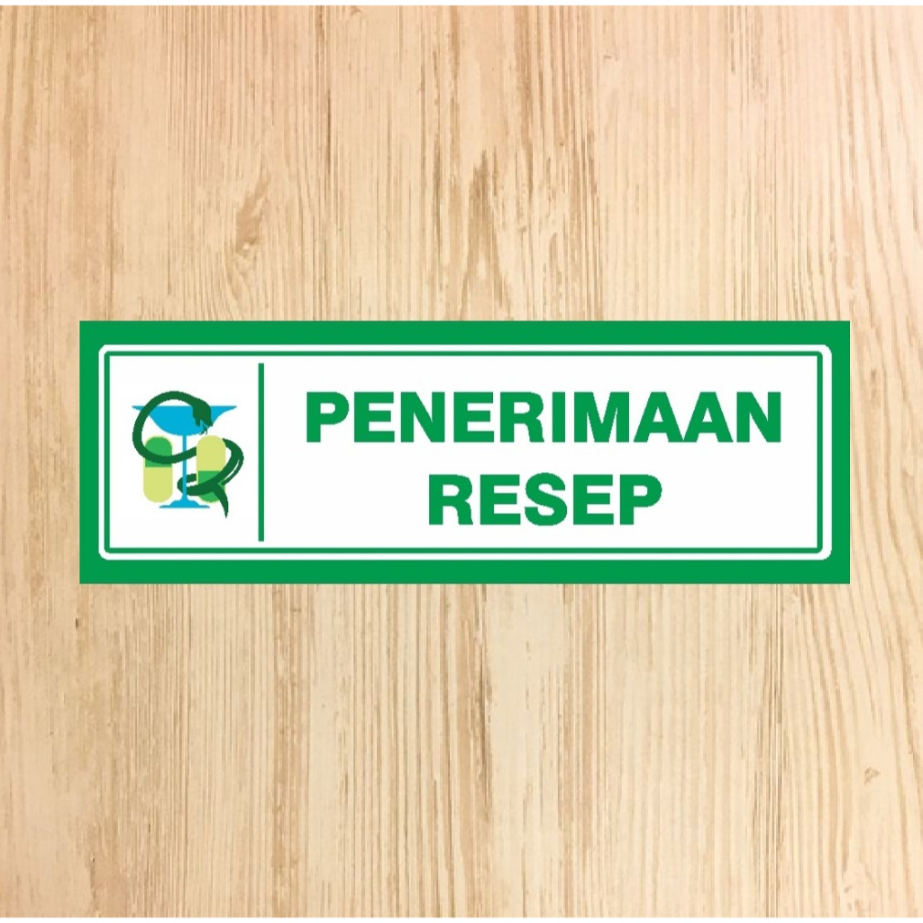 Jual Stiker Farmasi Penerimaan Resep | Stiker Apotek Penerimaan Reset ...