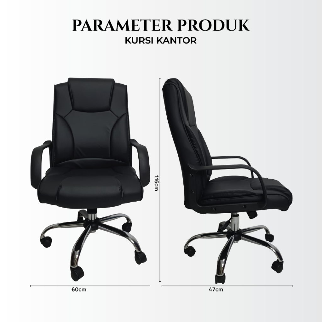 Jual Kursi Kerja Kursi Kantor Executive Chair Hitam Kursi Kantor ...