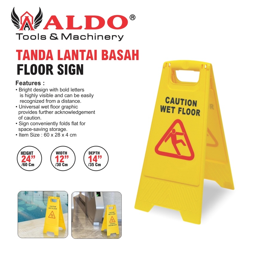 Jual TANDA LANTAI BASAH / FLOOR SIGN / PAPAN LANTAI BASAH / AWAS LICIN ...