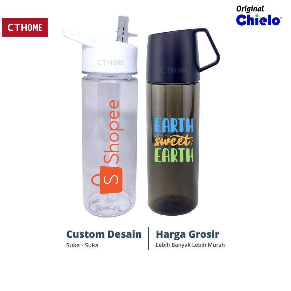 Jual Cetak Custom Botol Minum Tumbler Chielo Flagami Taka Plastik Print ...