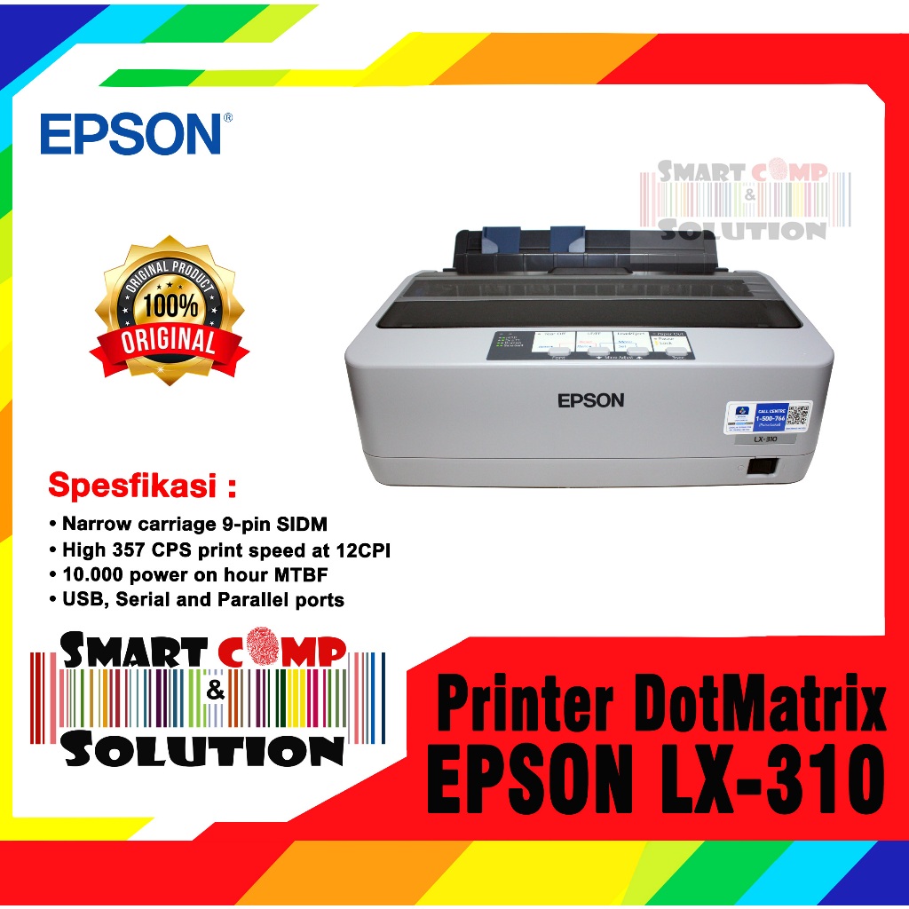 Jual Printer Kasir Faktur Dotmatrix Epson LX310 / LX-310 / LX 310 Dot ...