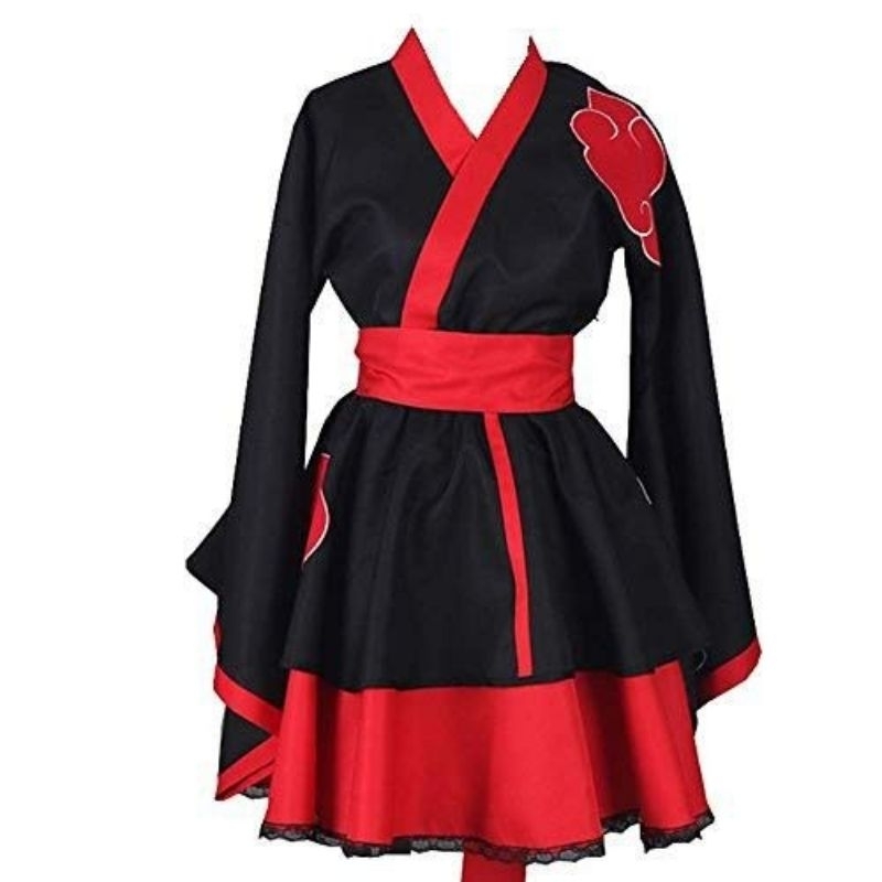 Jual BUTIK RINDU (KIMONO AKATSUKI NARUTO) Kostum cosplay dress naruto ...