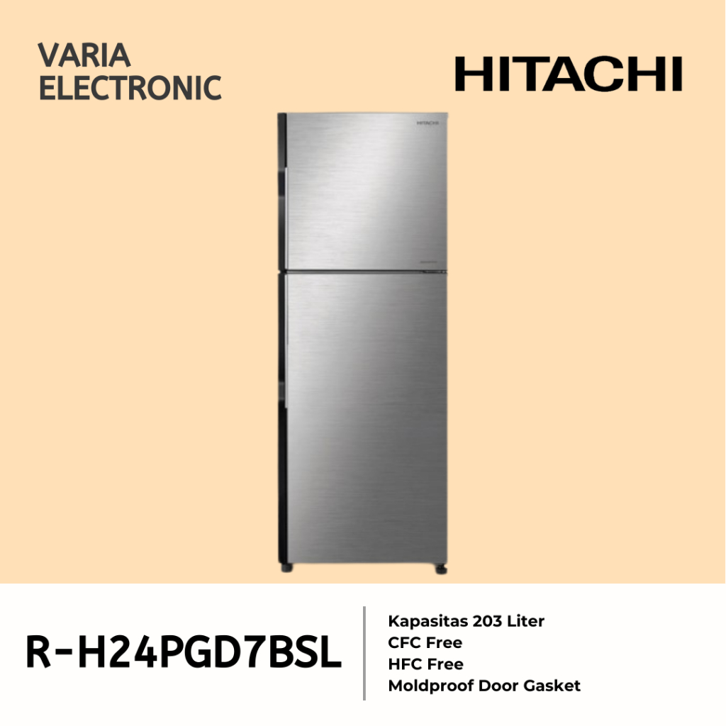 Jual Kulkas 2 Pintu HITACHI R-H24PGD7BSL | Shopee Indonesia