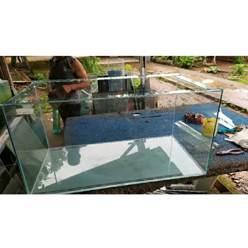 Jual aquarium 100x40x50 full 8mm aquarium kaca polos | Shopee Indonesia