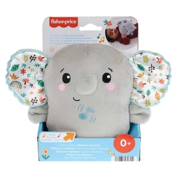 Jual Fisher-Price HML65 Slumber Elephant Music Box - Plush Elephant ...