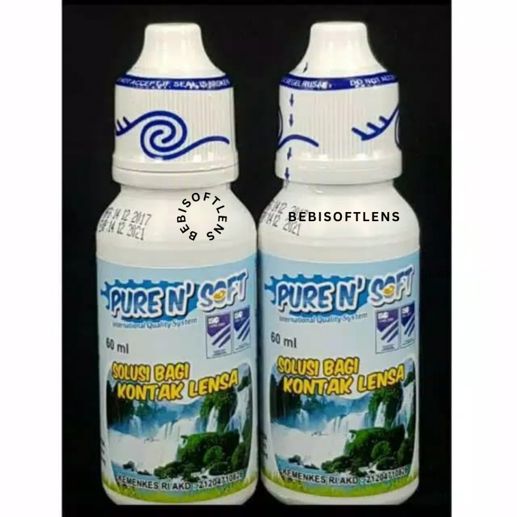 Jual (Bisa COD) Cairan Pembersih Softlens Pure N Soft 60ml / PurenSoft ...