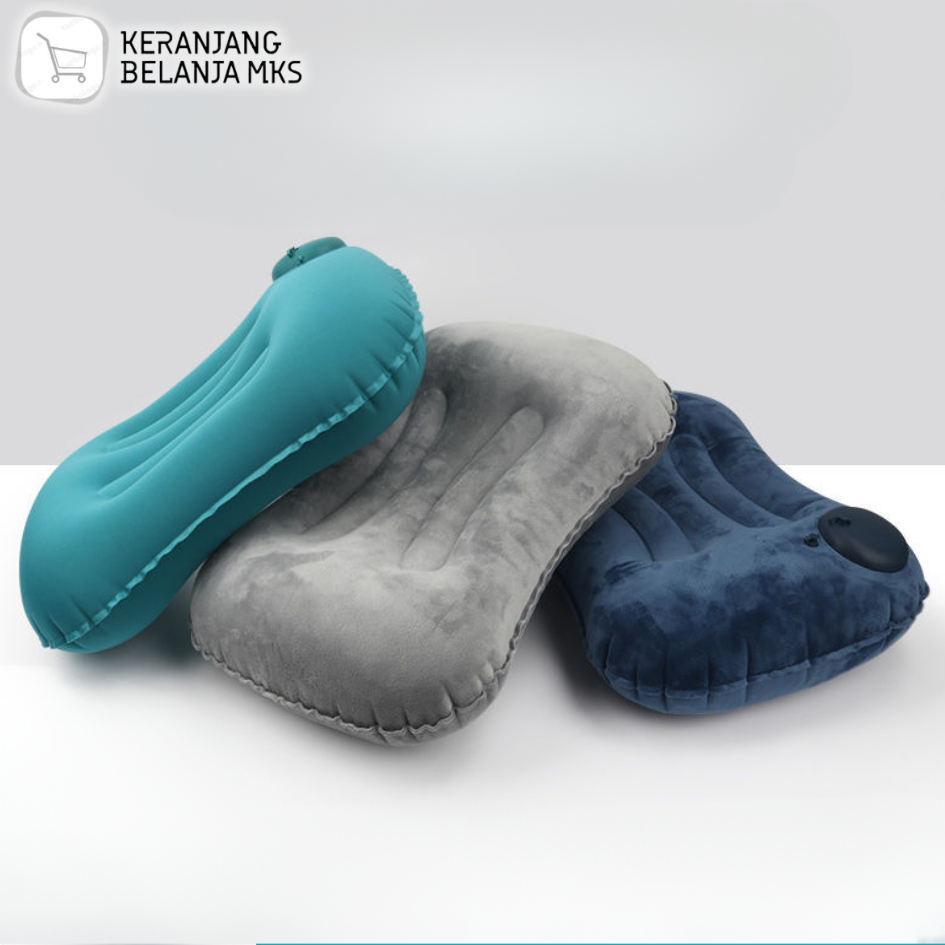 Jual Bantal Angin Pompa Otomatis / Traveling Inflatable Aeros Pillow ...