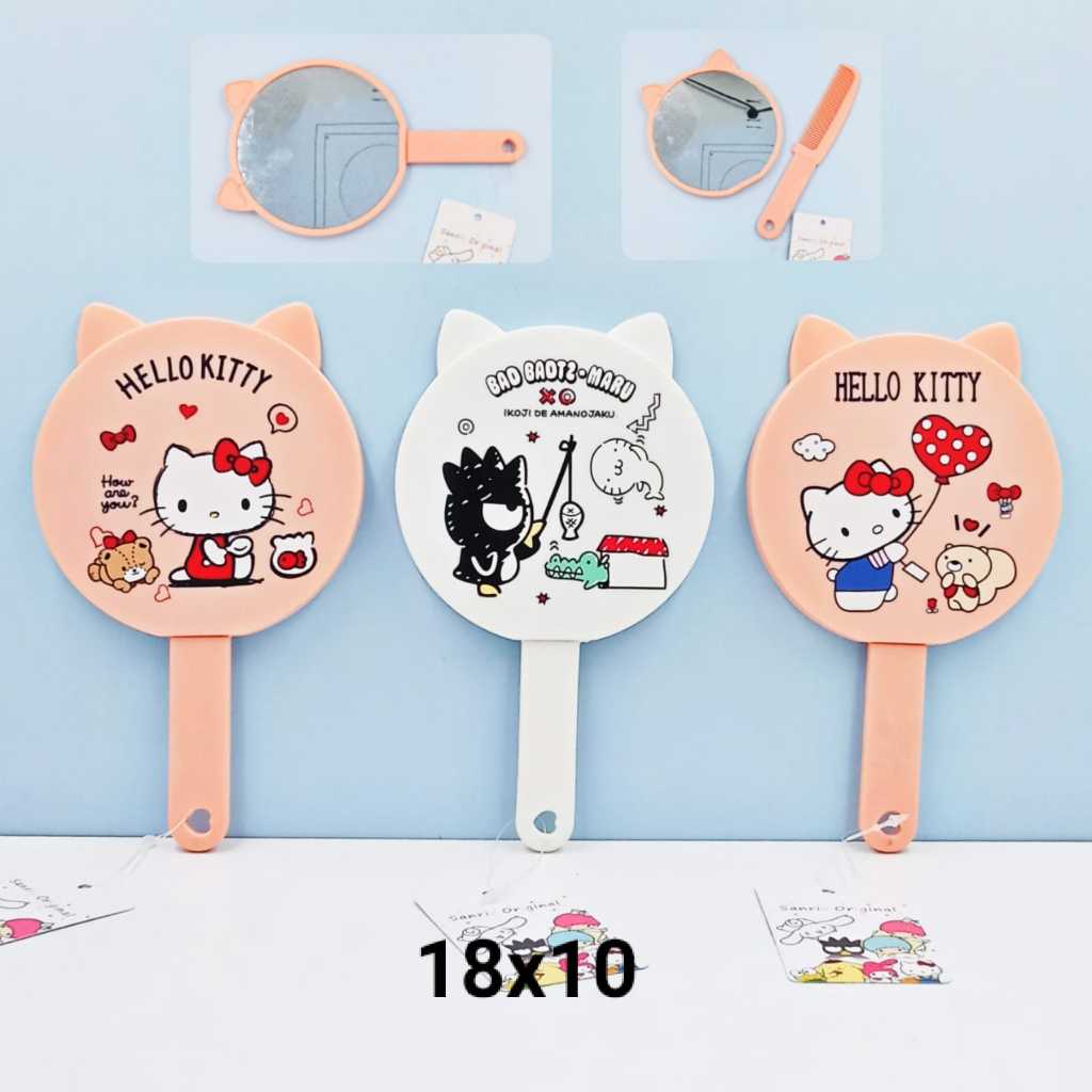 Jual CERMIN + SISIR | CERMIN GAGANG SISIR | CERMIN HELLO KITTY | SISIR ...