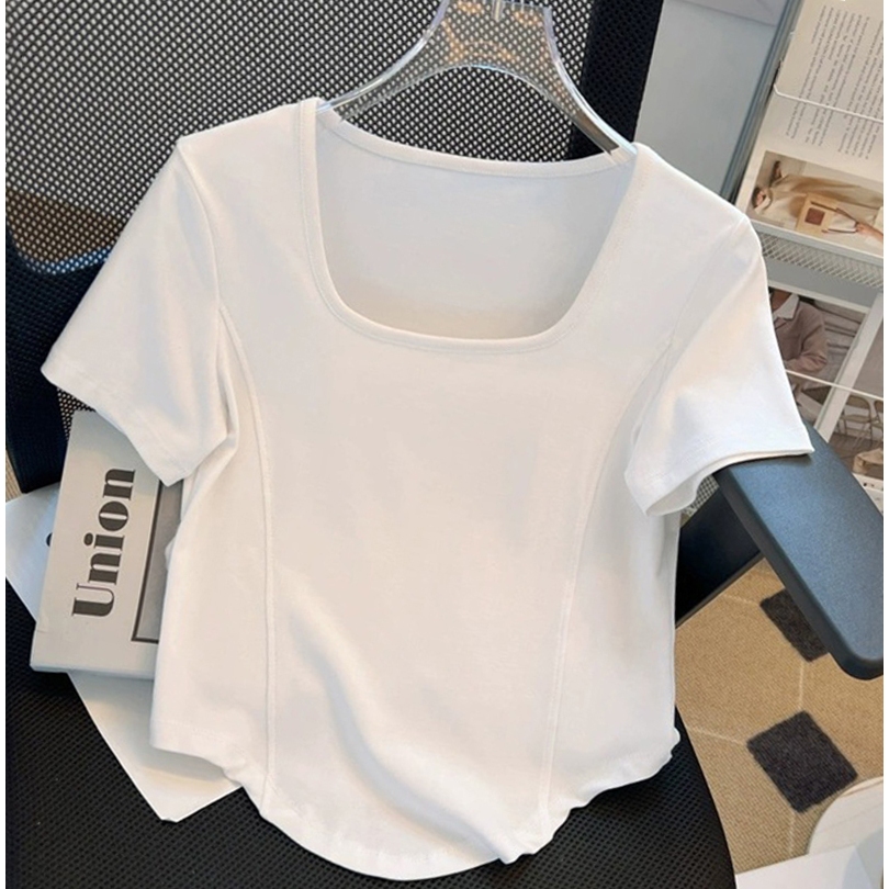 Jual T-shirt Wanita Musim Panas Yang Memamerkan Pusar Manis/T-shirt ...