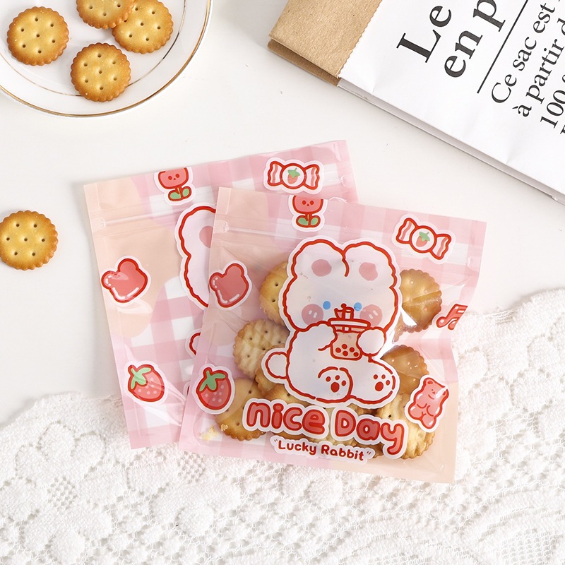 Jual Kakamoe - ZIPLOCK BAG COOKIES LUCU ZIPPER BAG MAKANAN IMUT 13X13 ...