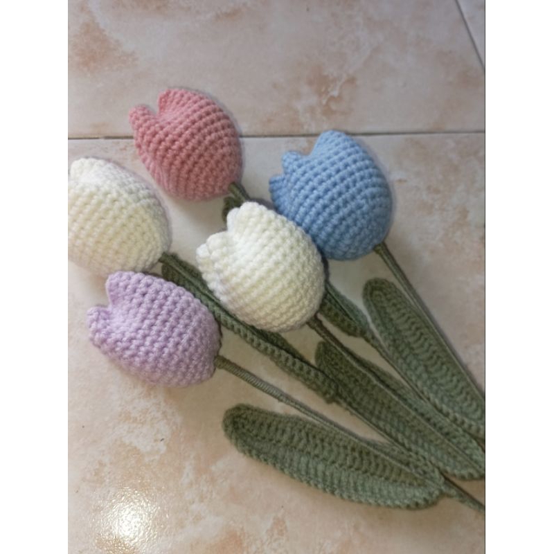 Jual Bunga Tulip Crochet | Bunga Tulip Rajut | Bunga Tulip Kuncup ...
