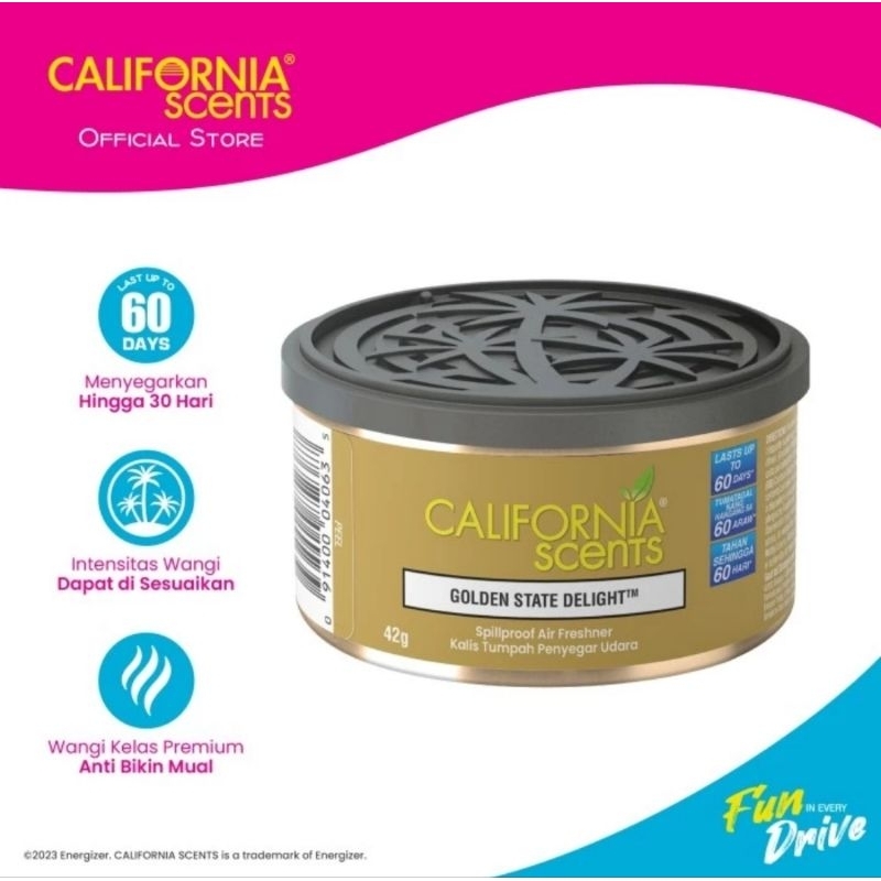 Jual California Scents Spillproof Golden State Delight serbuk kayu ...