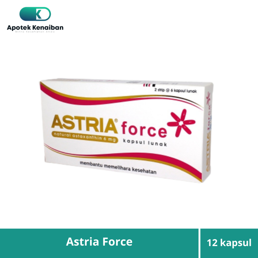 Jual ASTRIA FORCE ASTAXANTHIN 6MG BOX 12 KAPSUL | Shopee Indonesia