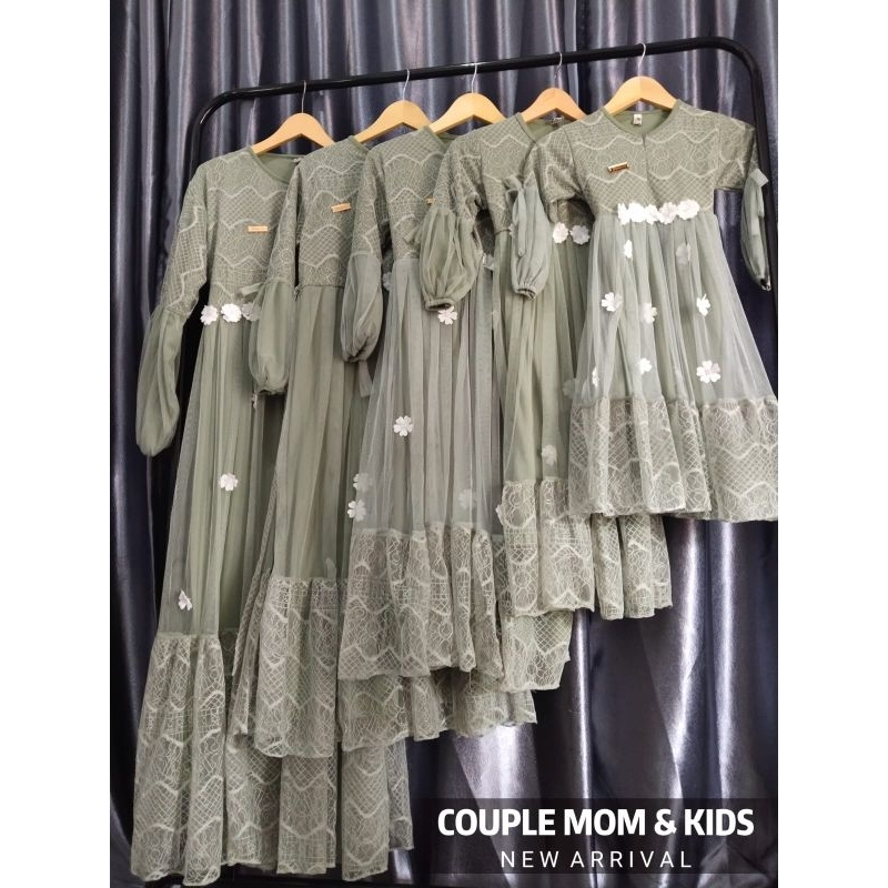 Jual Couple gamis ibu dan anak kekinian model terbaru gamis variasi ...