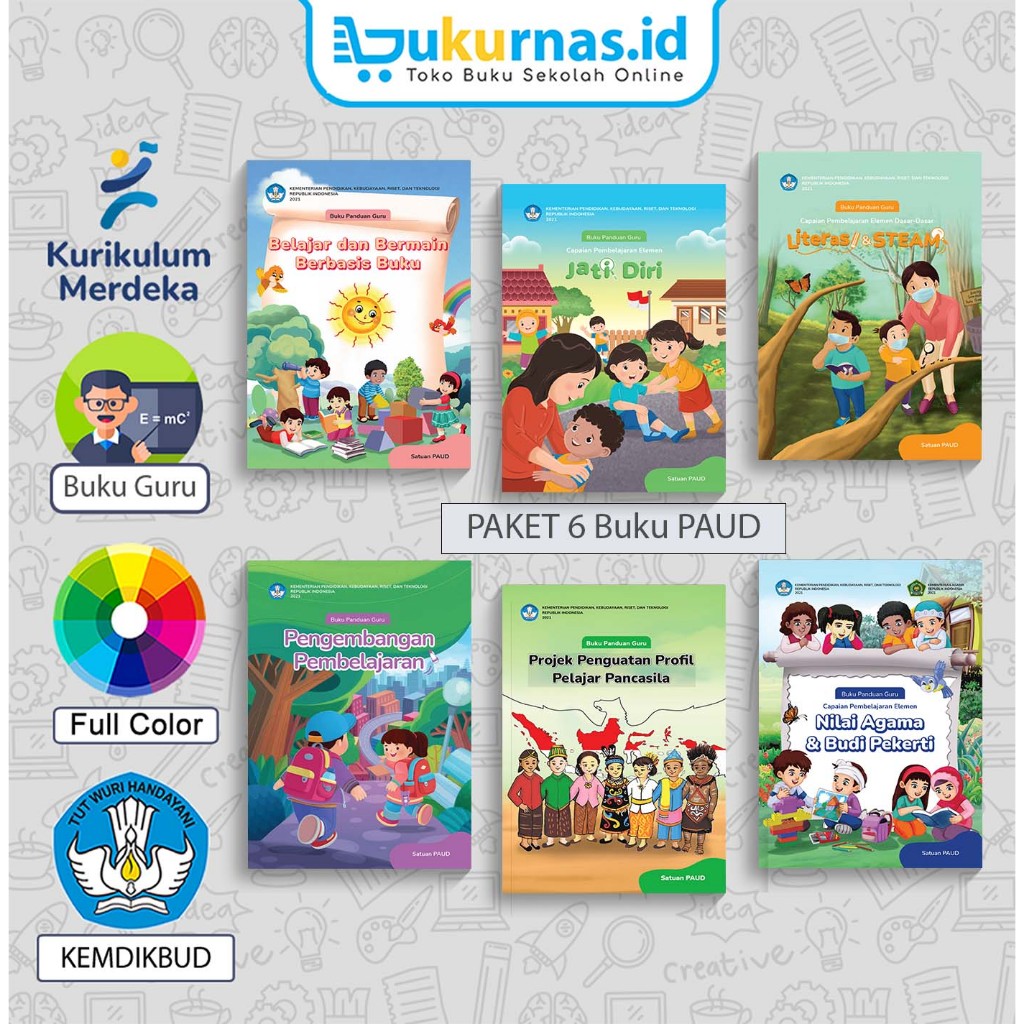 Jual Paket Buku Panduan Guru Satuan PAUD Kurikulum Merdeka 6 Judul - KEMENDIKBUD | Shopee Indonesia