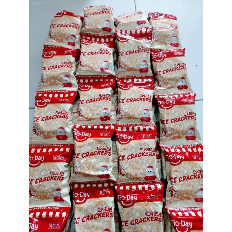 Jual ( 1 RENCENG ) Go-Rice Go Day Rice Crackers 16,5gr | Shopee Indonesia