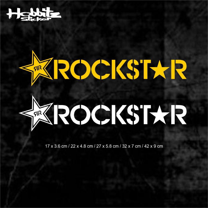 Jual CUTTING STICKER ROCKSTAR STIKER MOBIL MOTOR REFLEKTIF NYALA ...