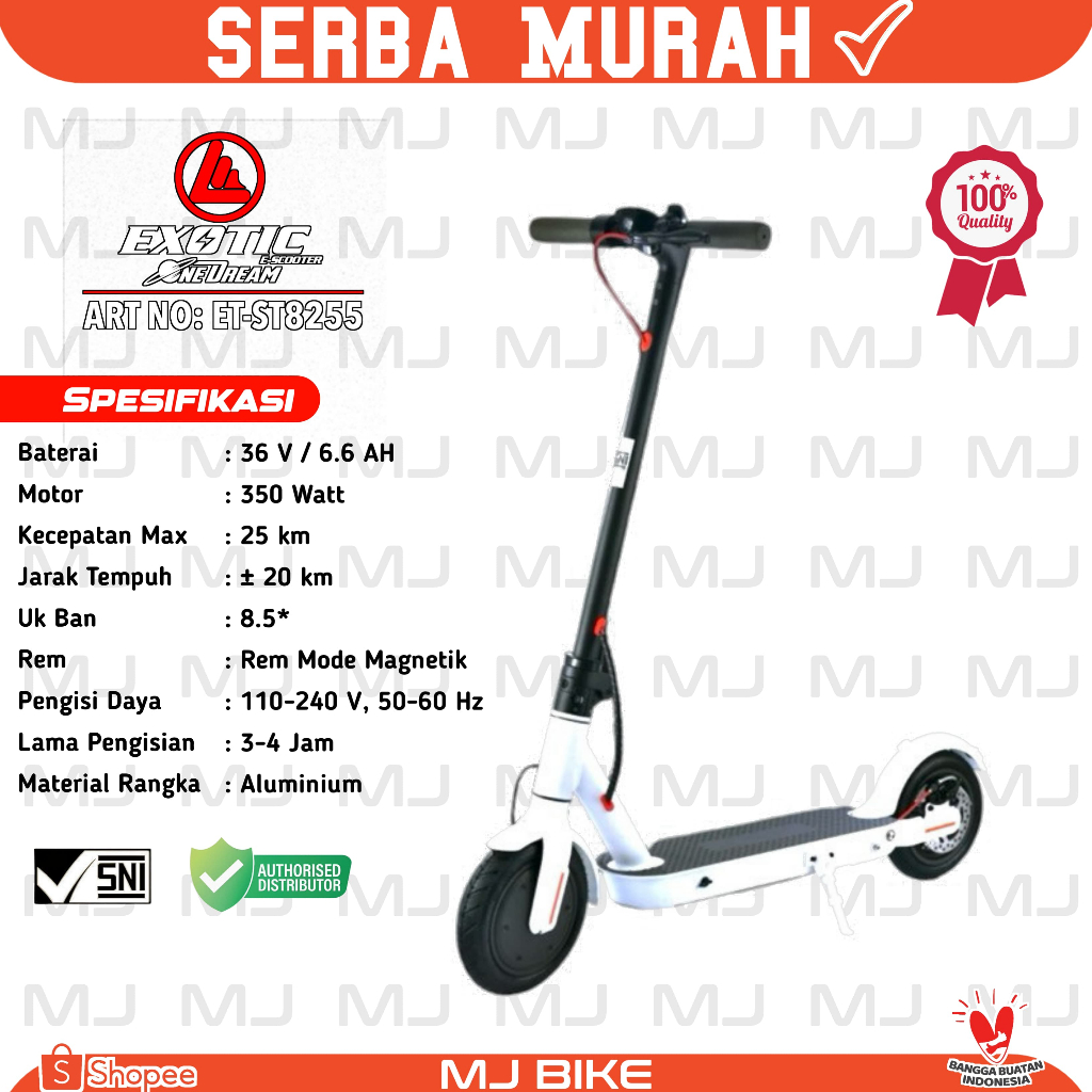 Jual SCOOTER OTOPED ET ST8255 / ST8145 SCOOTER ELECTRIC BISA LIPAT ...