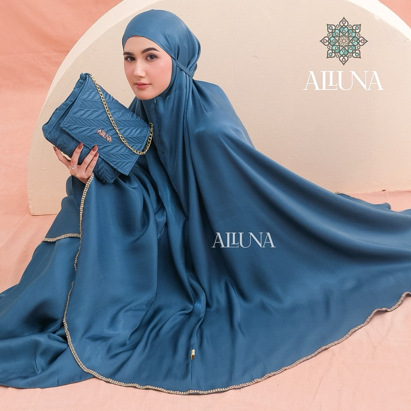 Jual ALLUNA - Mukena Dewasa Shimer Silk Daily Tas mewah Amora Series ...