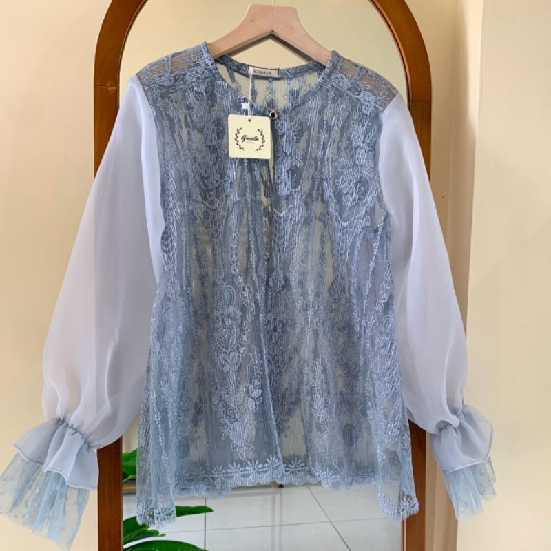 Jual Outer brokat pleated Lux / long outer brukat / baju kondangan ...